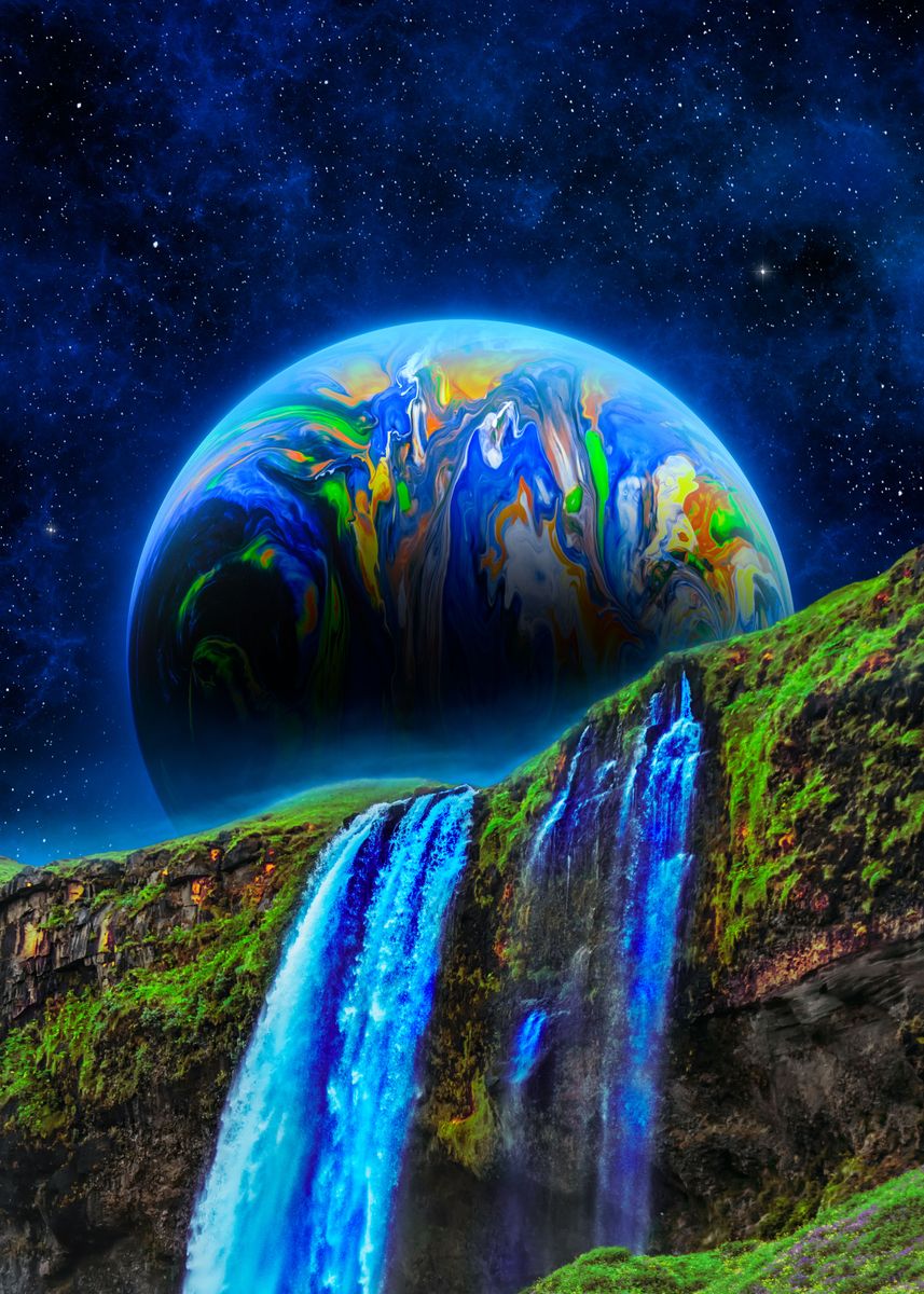 'Blue Planet' Poster by Geoglyser | Displate