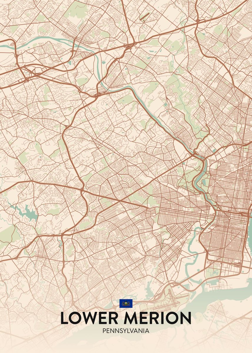 'Lower Merion PA' Poster, picture, metal print, paint by IMR Designs ...