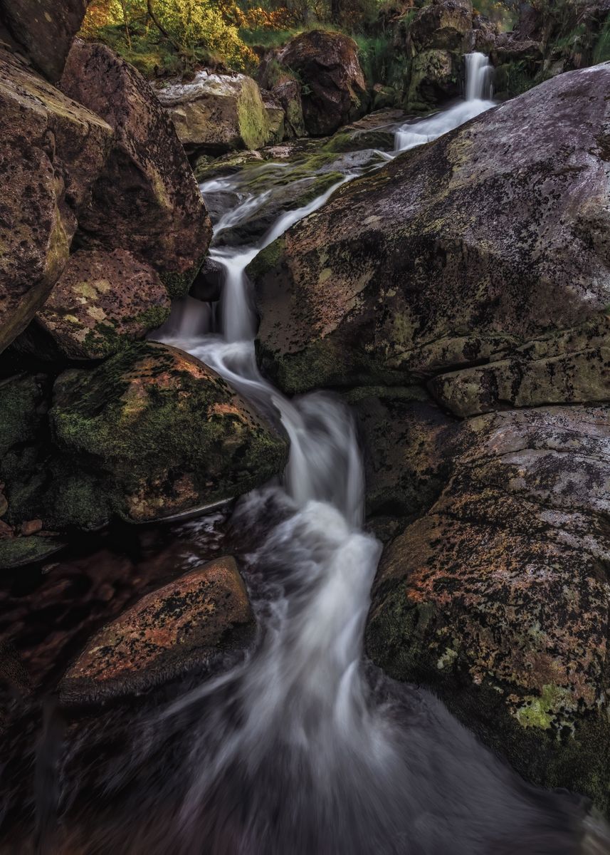 'Waterfall in Wicklow' Poster by Laszlo Radl | Displate