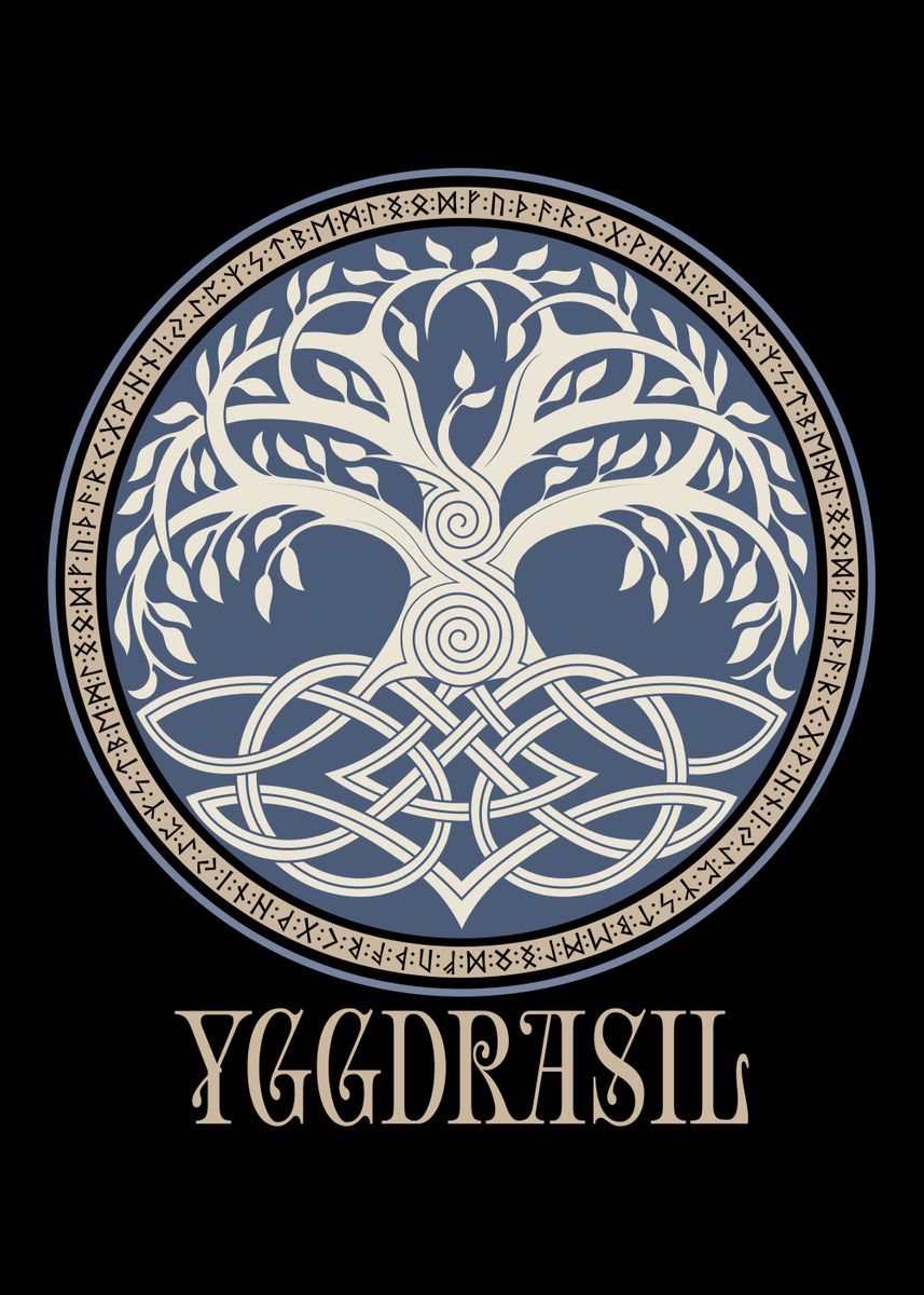 'Yggdrasil Viking Norse' Poster, picture, metal print, paint by Richard ...