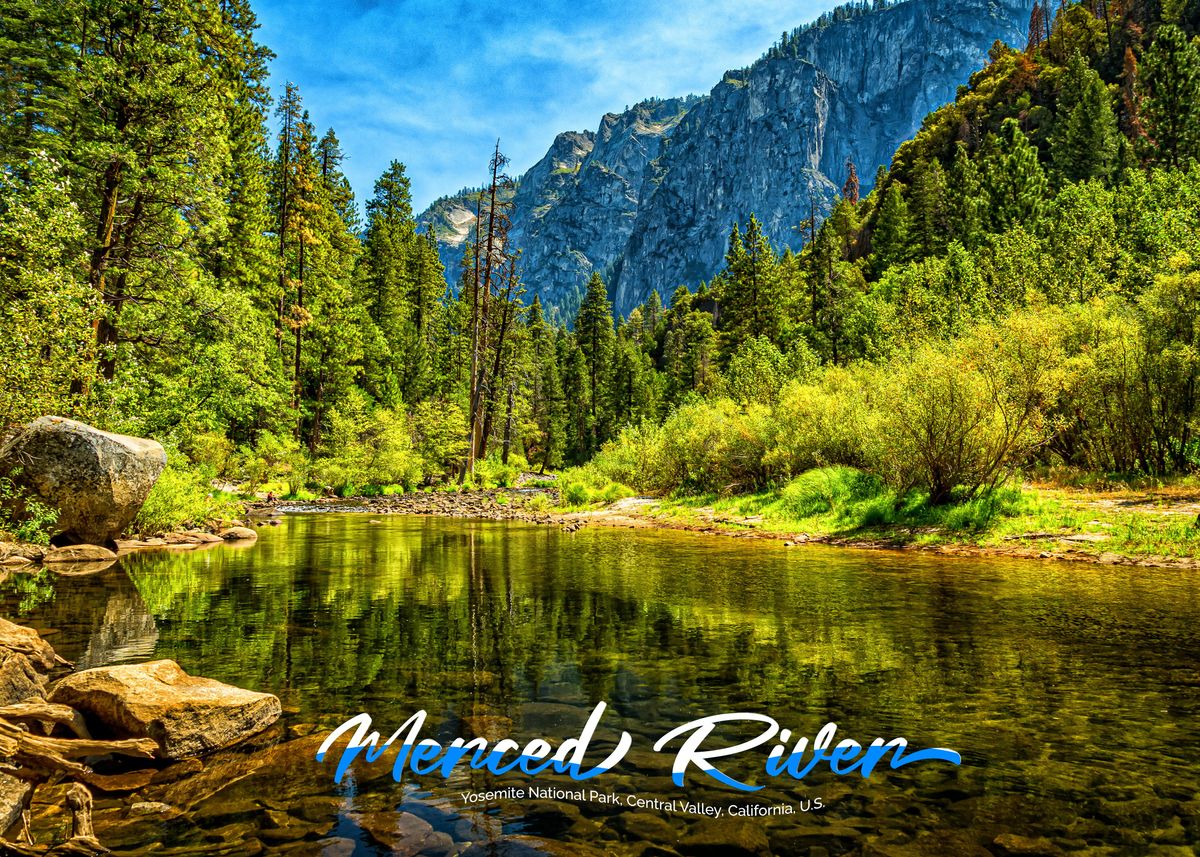 'Merced River Yosemite' Poster by Gestalt Imagery | Displate