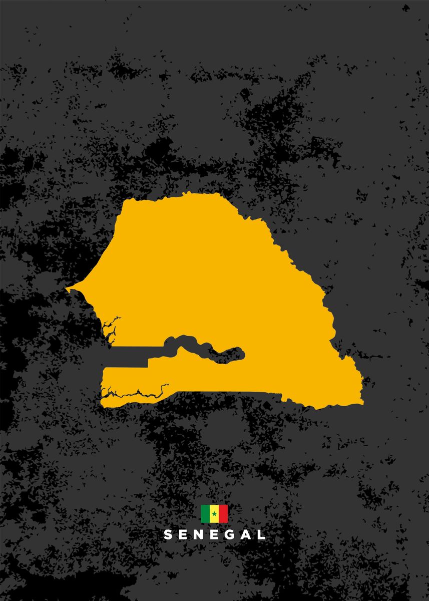 'world map senegal' Poster, picture, metal print, paint by Most Popular ...