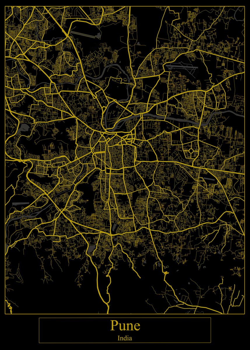 'Pune India' Poster, picture, metal print, paint by Zake Yonkou | Displate