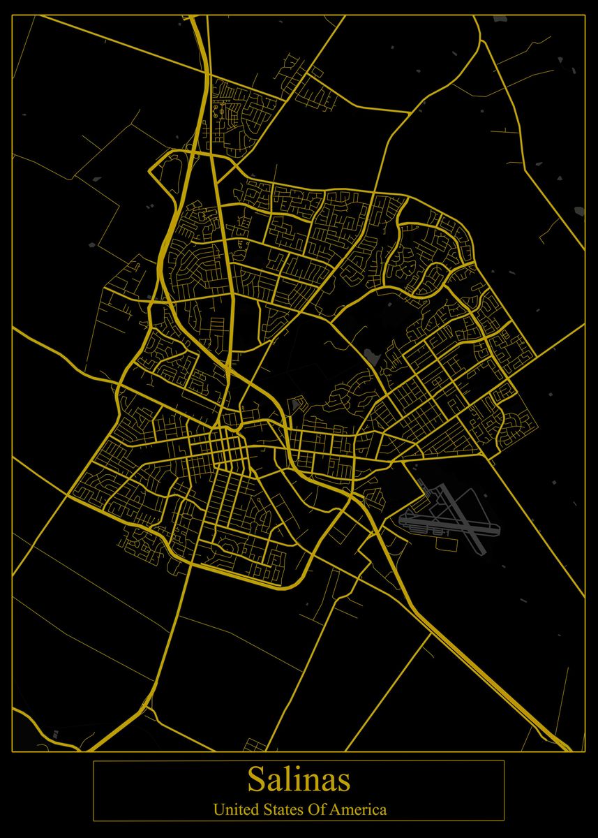 'Salinas USA' Poster, picture, metal print, paint by Zake Yonkou | Displate