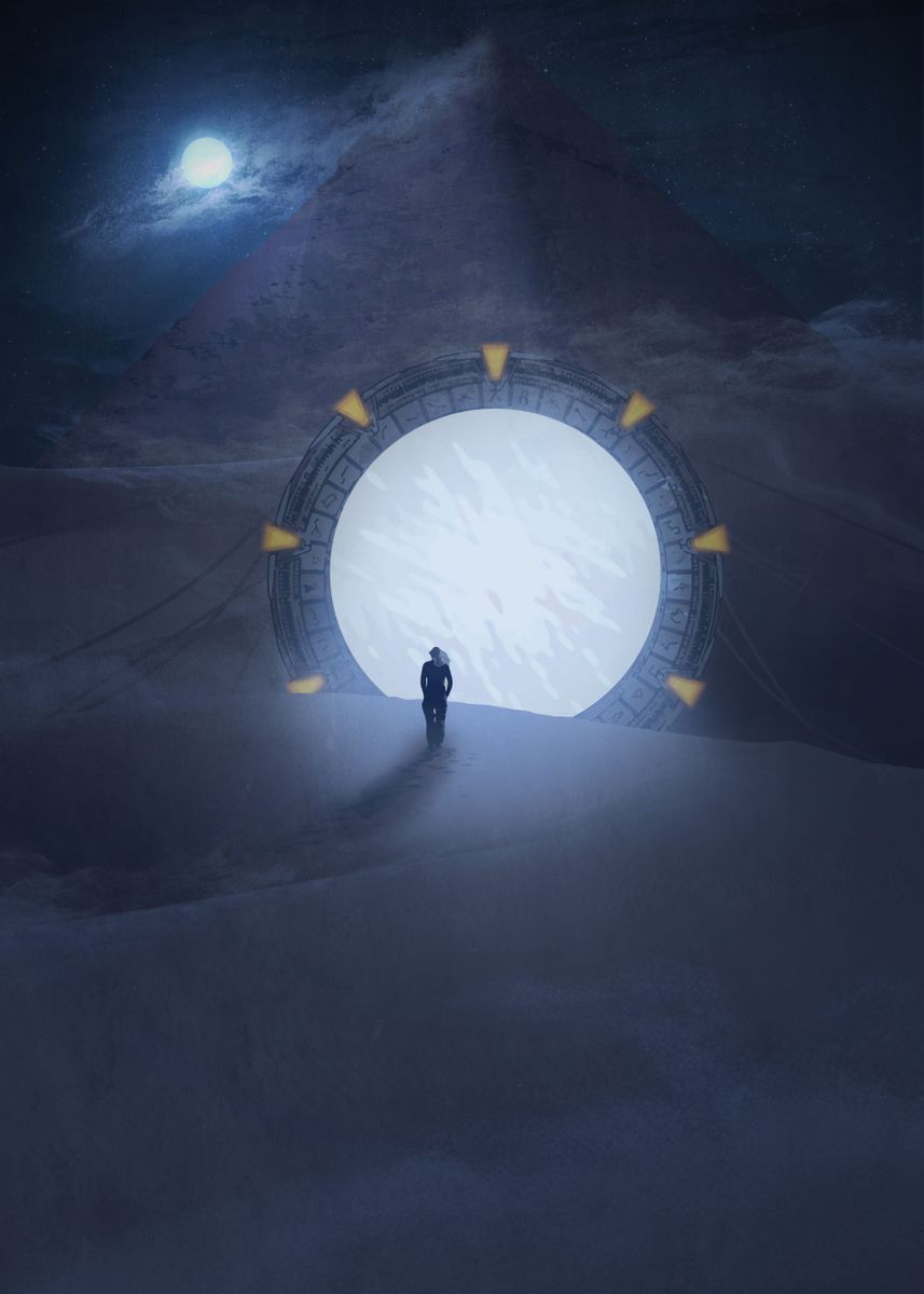 'Stargate night version' Poster, picture, metal print, paint by Dehja ...