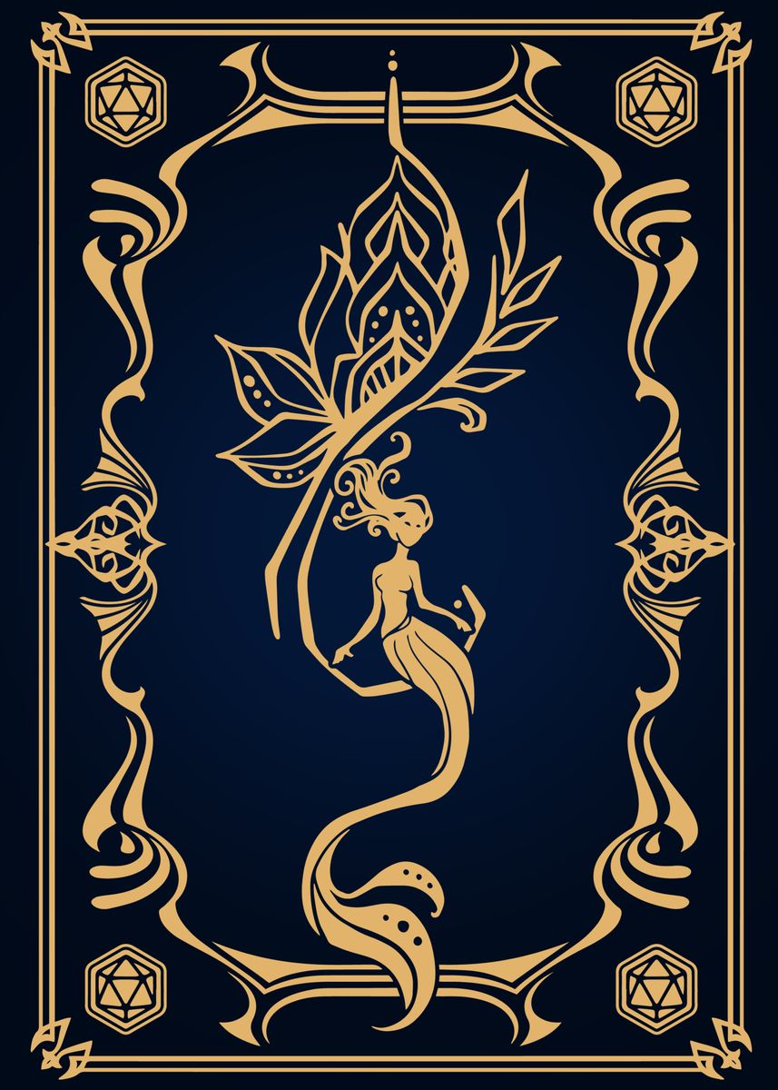 'Mermaid Spell card' Poster by LouteCrea | Displate