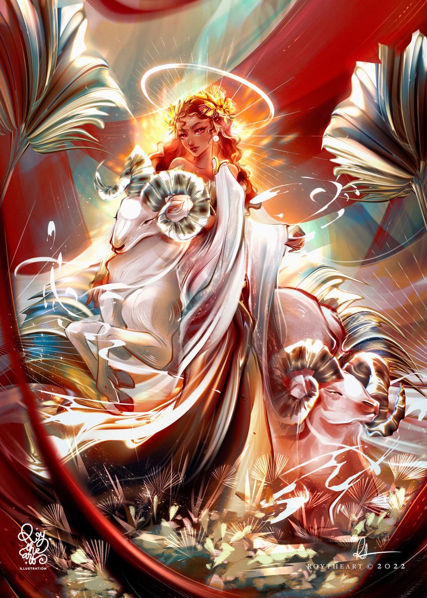 'Goddess of Aries' Poster, picture, metal print, paint by ROY THE ART ...