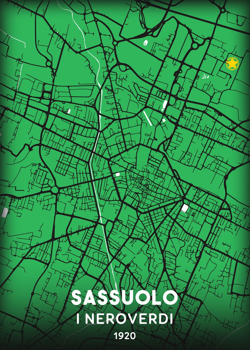 'Sassuolo Mapei ' Poster, picture, metal print, paint by Yates Madeline ...