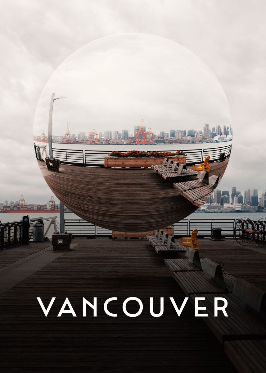 'Vancouver Canada Abstract' Poster, picture, metal print, paint by ...