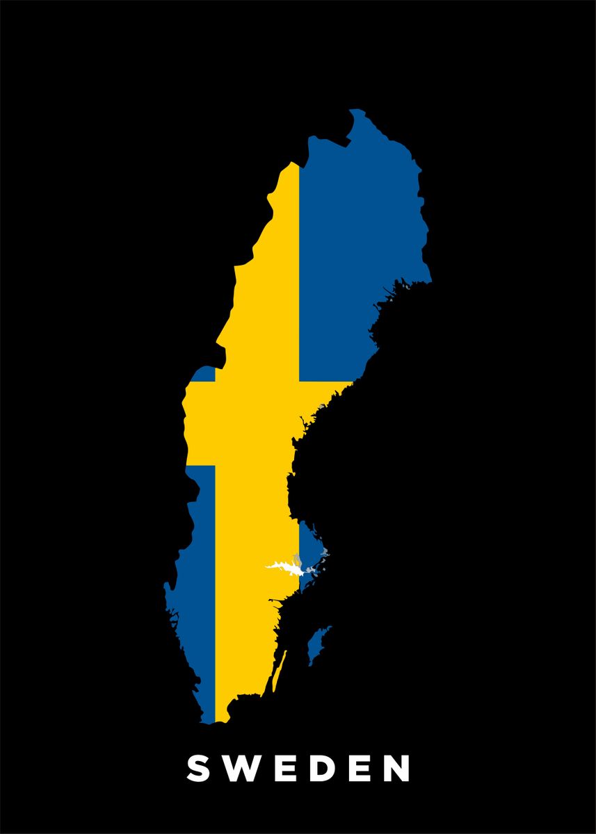 'Sweden' Poster, picture, metal print, paint by Trending Collections ...