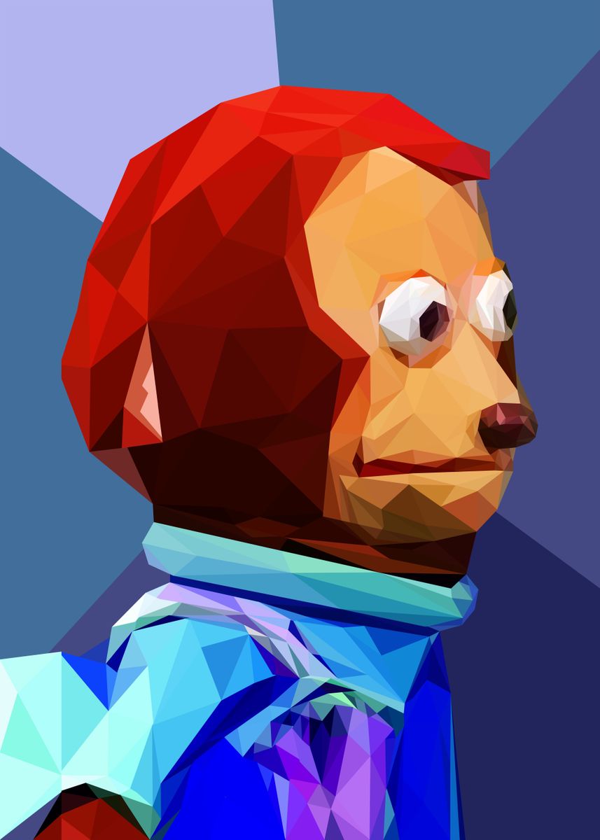 'Not me Meme' Poster, picture, metal print, paint by Lowpoly Posters ...