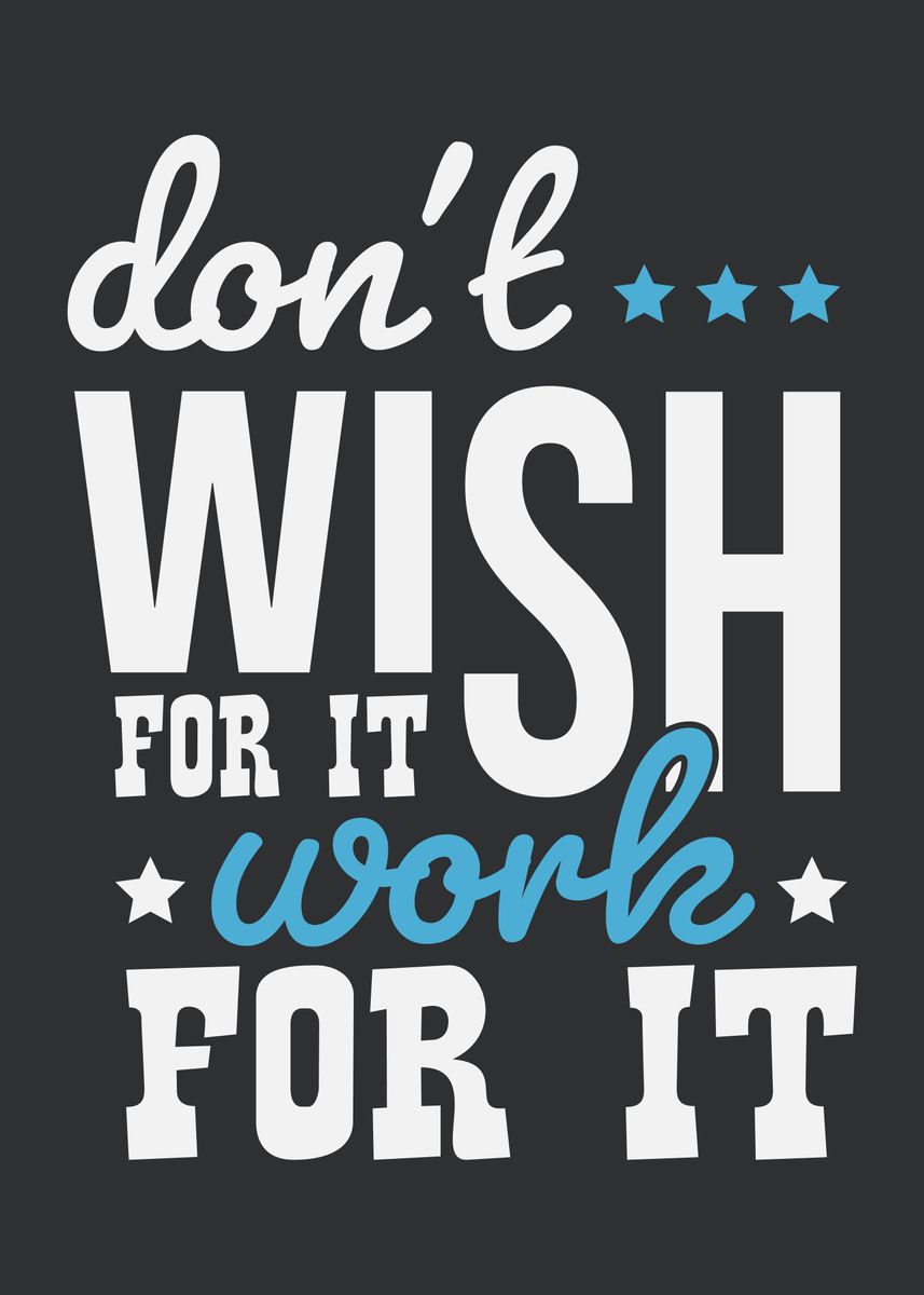 'work quotes' Poster, picture, metal print, paint by Magic Apes | Displate