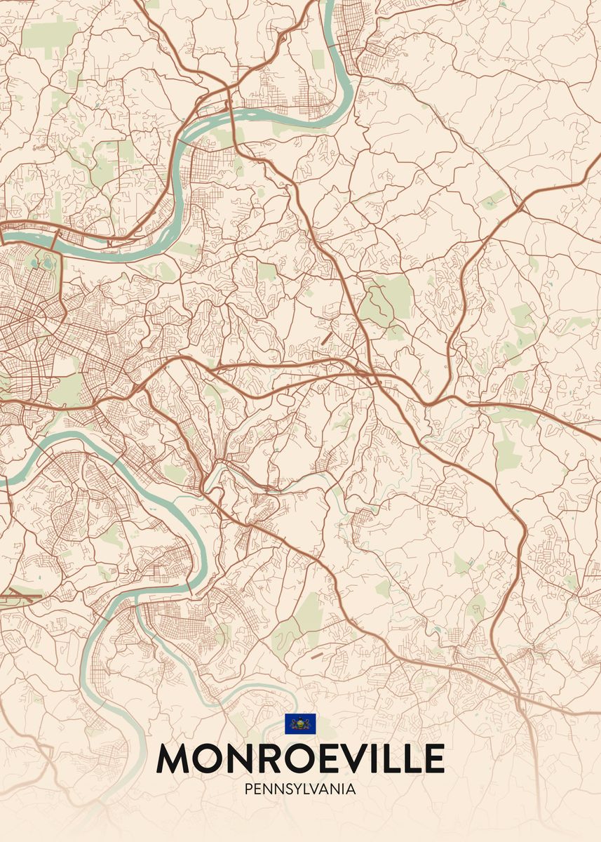 'Monroeville PA' Poster, picture, metal print, paint by IMR Designs ...