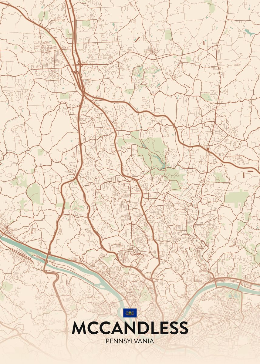 'McCandless PA' Poster, picture, metal print, paint by IMR Designs ...