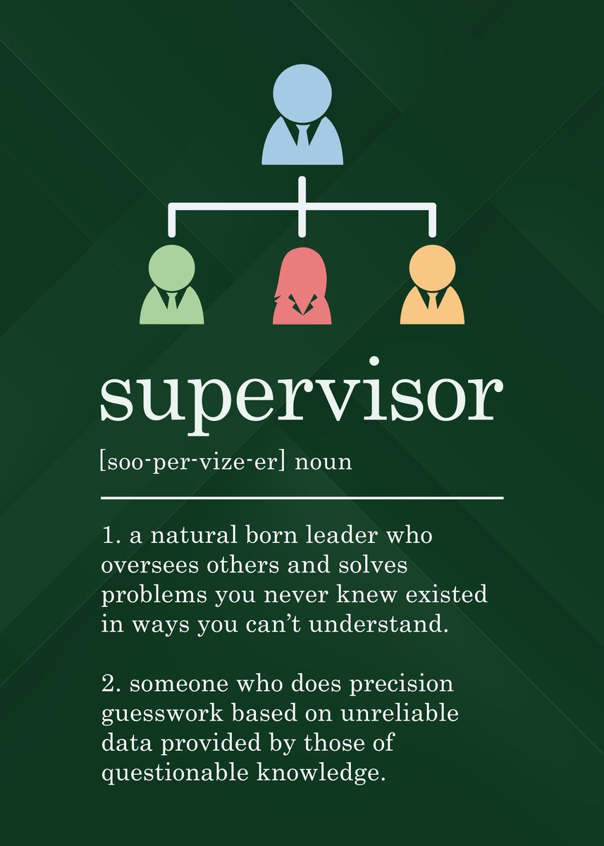 'Supervisor Definition Man' Poster by 84PixelDesign | Displate