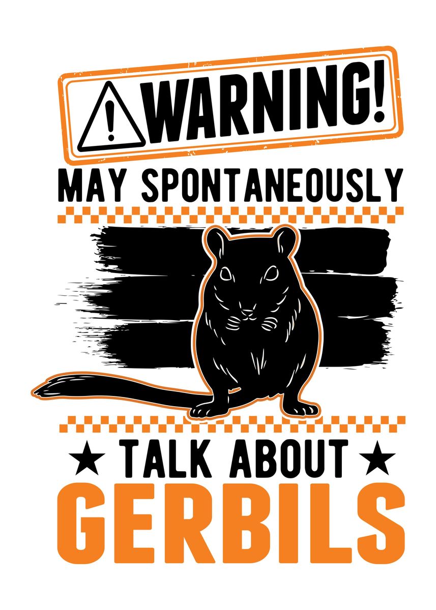 'Gerbil Mongolian Racing Ra' Poster, picture, metal print, paint by ...