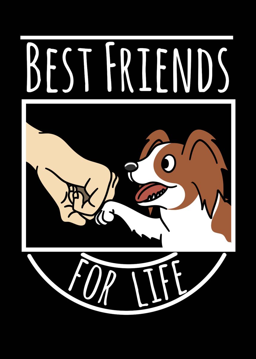 'Papillon Best Friends ' Poster, picture, metal print, paint by ...