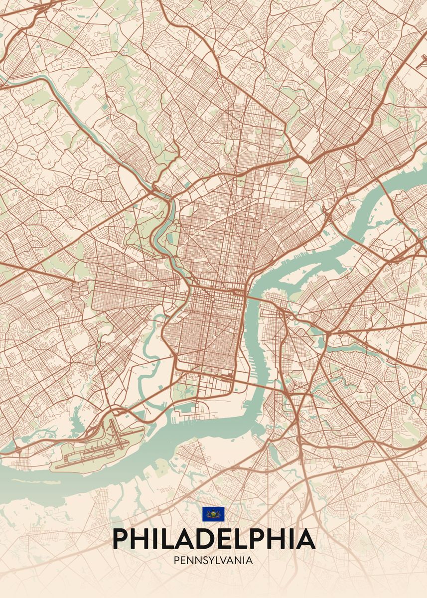 'Philadelphia PA' Poster, picture, metal print, paint by IMR Designs ...