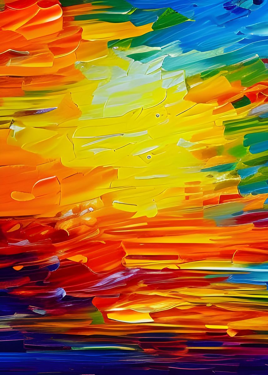 'Abstract colourfull colors' Poster, picture, metal print, paint by ...