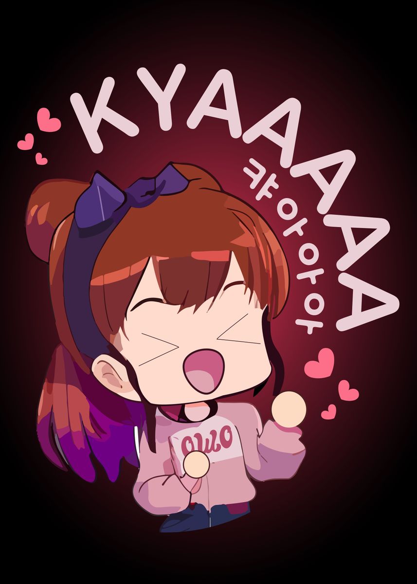 'Kawaii Kpop Anime Fan Girl' Poster, picture, metal print, paint by ...