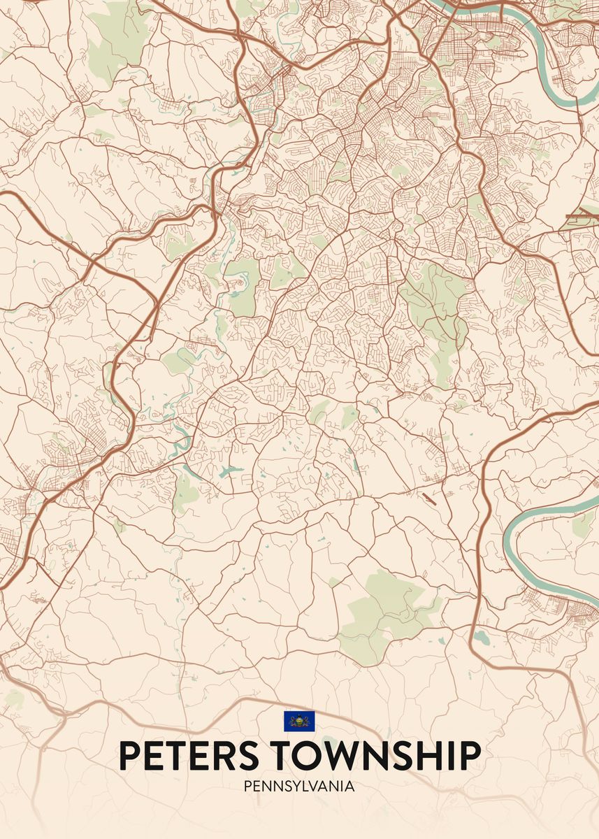 'Peters Township PA' Poster, picture, metal print, paint by IMR Designs ...