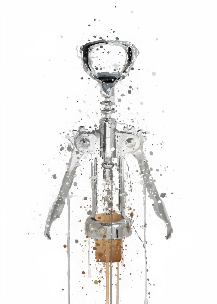 'Corkscrew' Poster, picture, metal print, paint by Izu | Displate