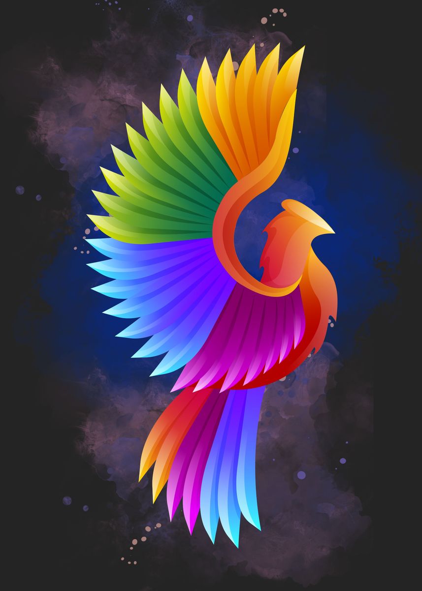 'Phoenix Abstract' Poster, picture, metal print, paint by spartanz ...