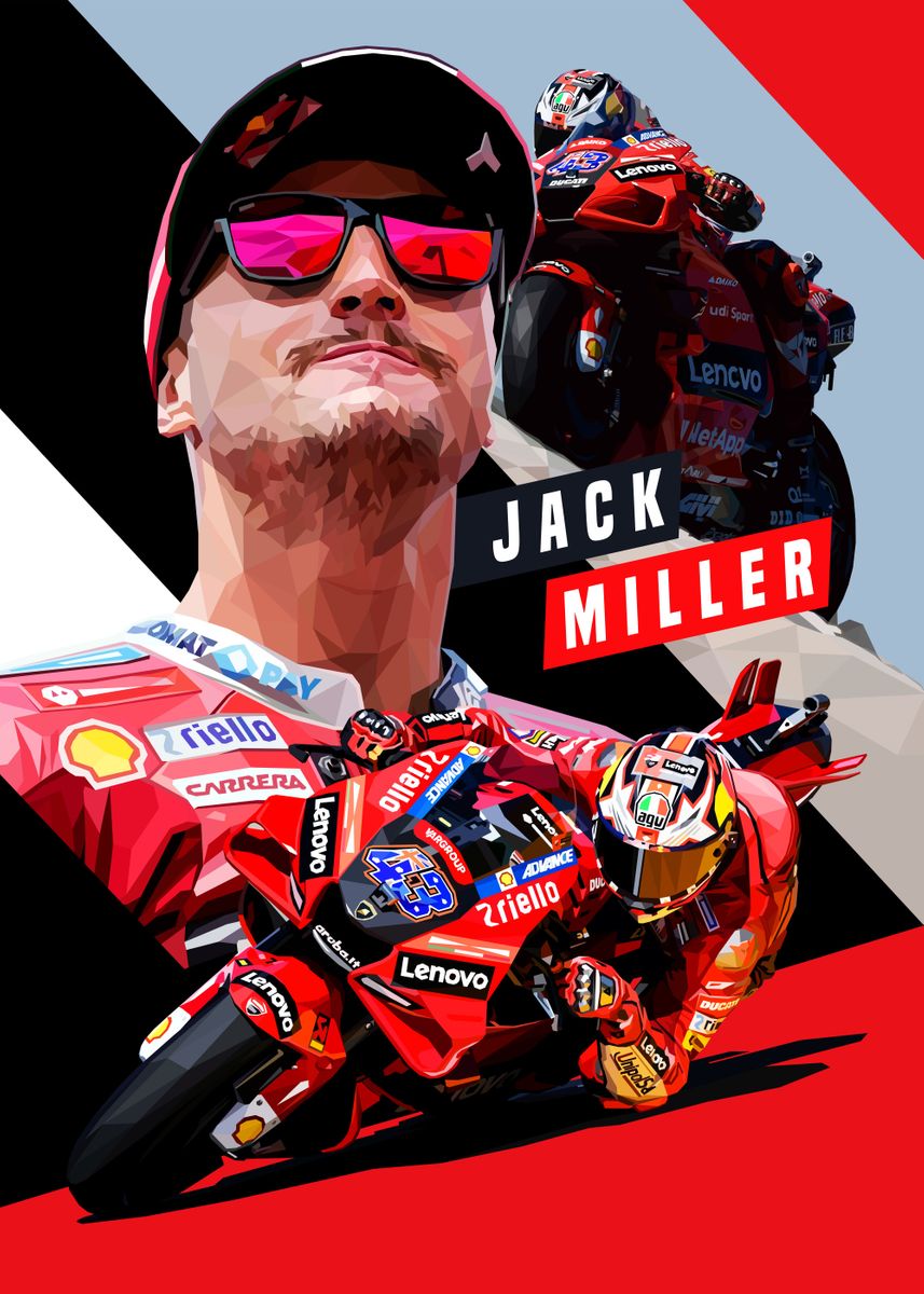 'Jack Miller 2022' Poster, picture, metal print, paint by pxlG | Displate