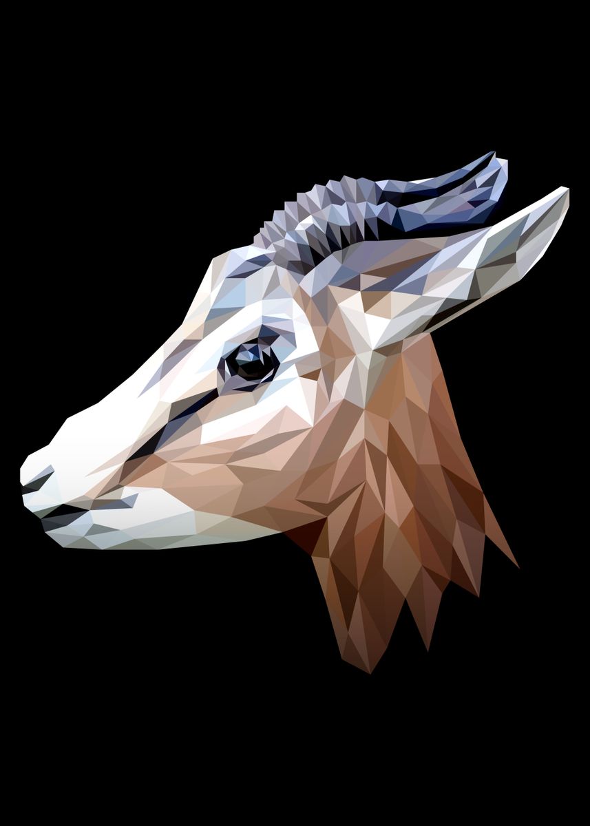 'Antelope' Poster, picture, metal print, paint by dung nguyen | Displate