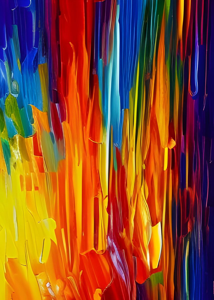 'Abstract colourfull colors' Poster, picture, metal print, paint by ...