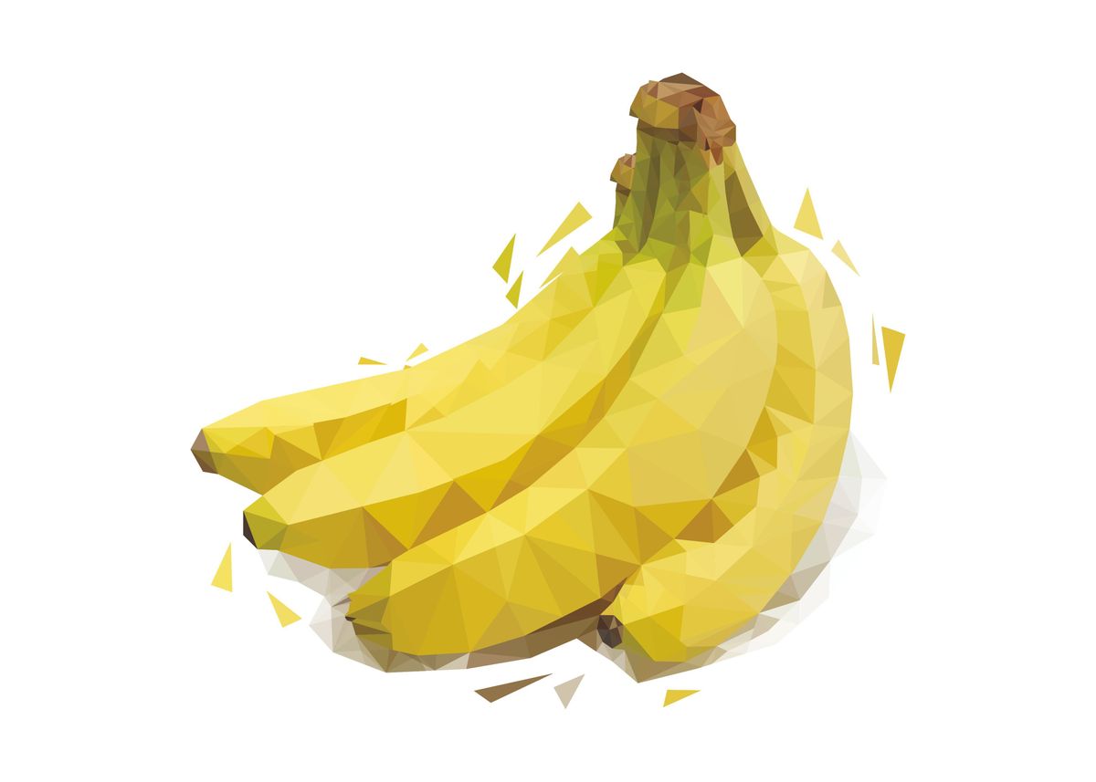 'Banana Low Poly Artwork' Poster by Rizky Dwi | Displate