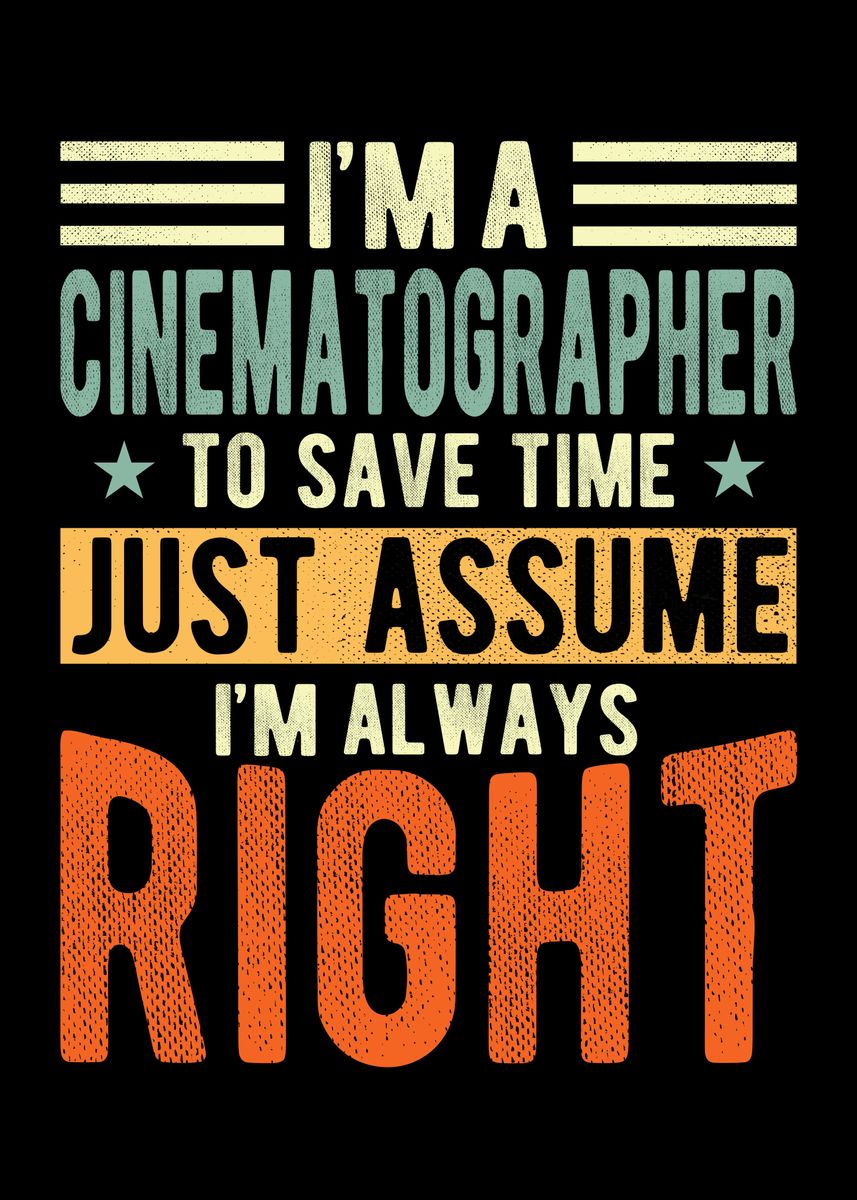 'Cinematographer' Poster by schmugo | Displate