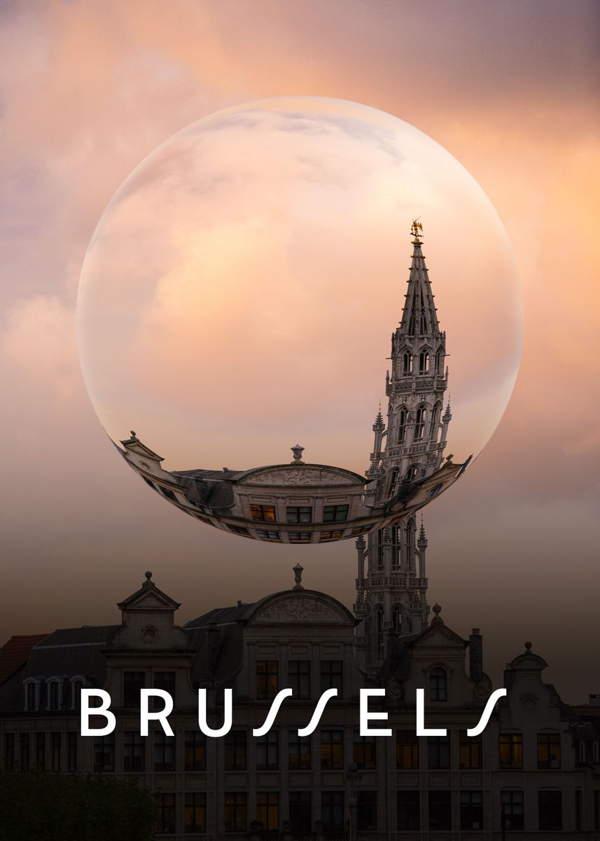 'Brussels Abstract Sphere' Poster, picture, metal print, paint by ...