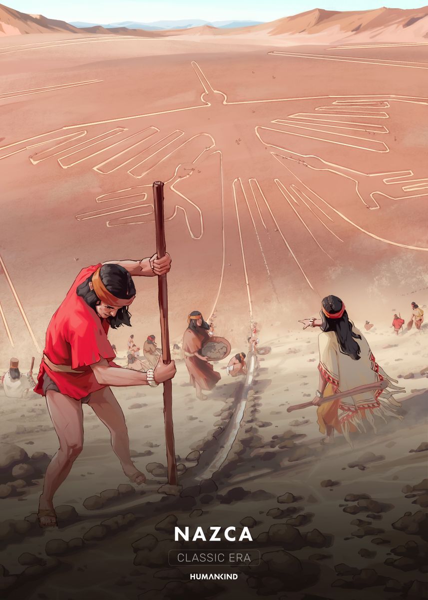 'Nazca' Poster, picture, metal print, paint by Humankind | Displate