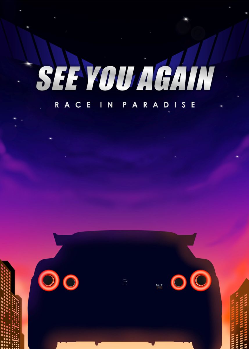 'see you again skyline' Poster, picture, metal print, paint by yunur ...