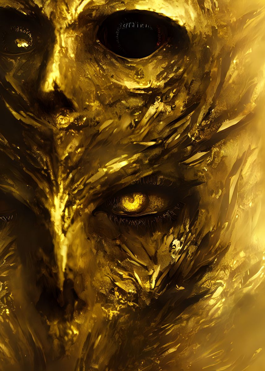 'Golden eye of hatred' Poster by Lukasz Kobylka | Displate