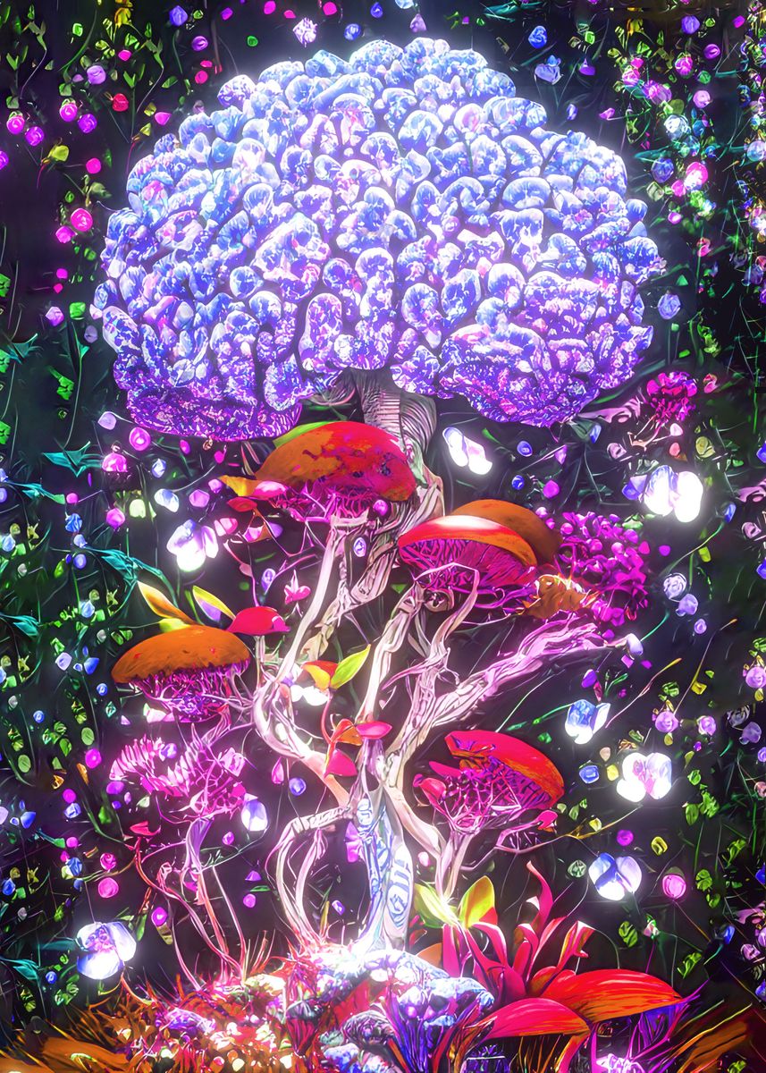 'MUSH 1' Poster, picture, metal print, paint by Xi Designs | Displate