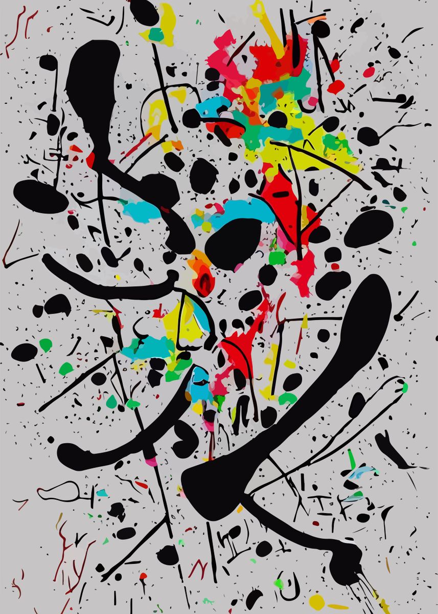 'ABSTRACT JACKSON POLLOK ' Poster, picture, metal print, paint by ...