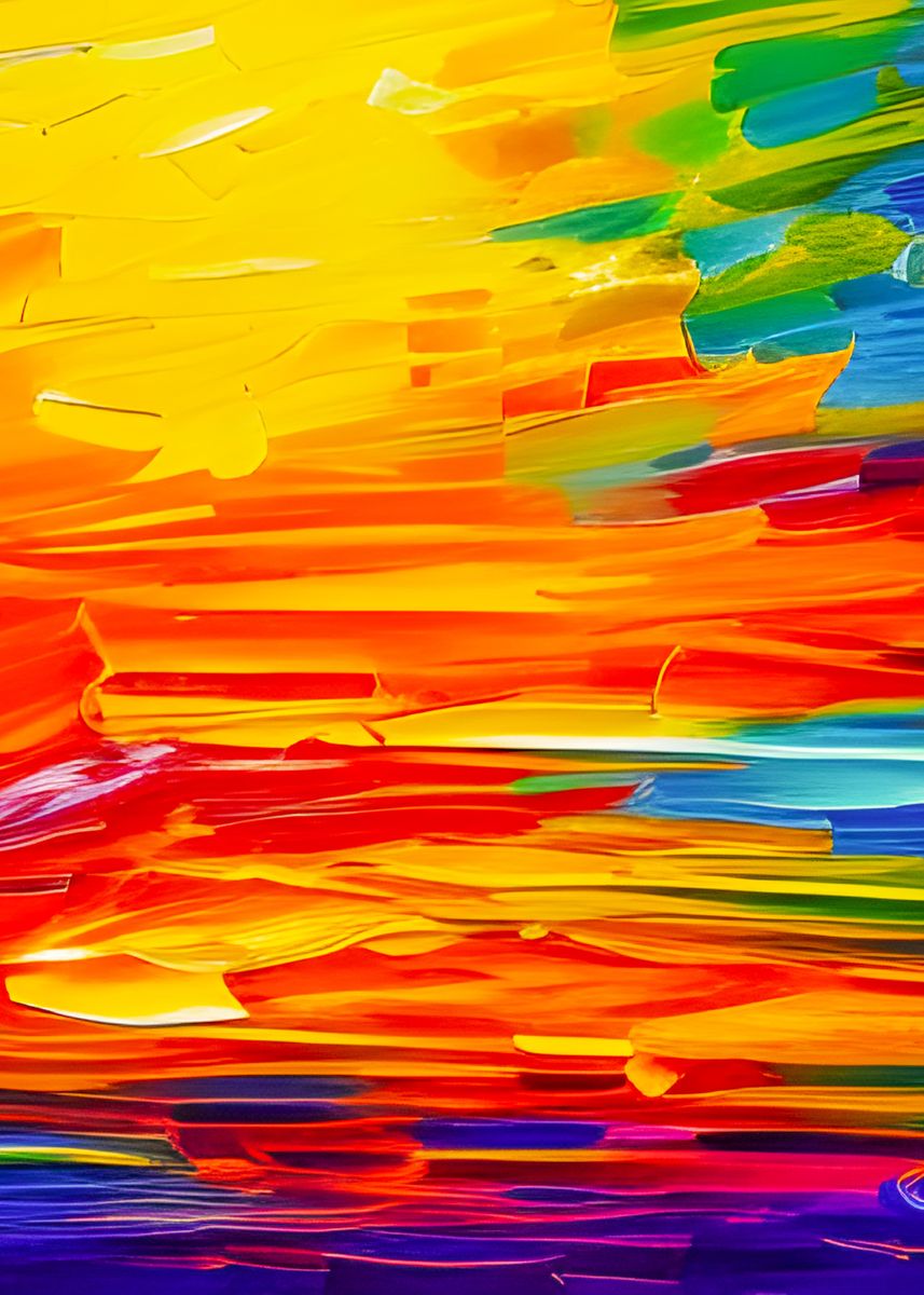 'Abstract colourfull colors' Poster, picture, metal print, paint by ...