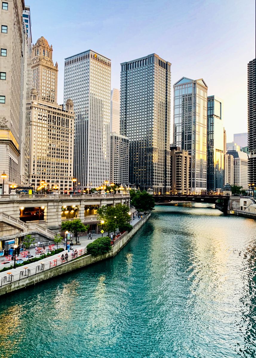 'Chicago' Poster, picture, metal print, paint by Art Creative | Displate