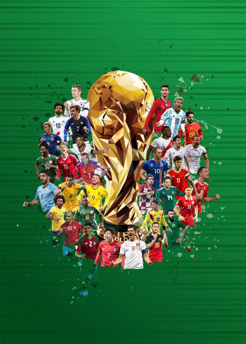 'world cup' Poster by Lowpoly Posters | Displate