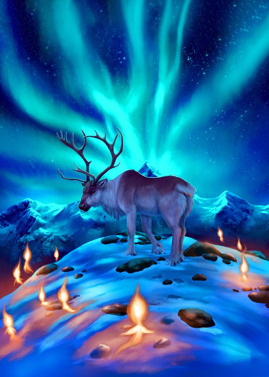 'Peary Caribou' Poster, picture, metal print, paint by Nicole Bueckert ...