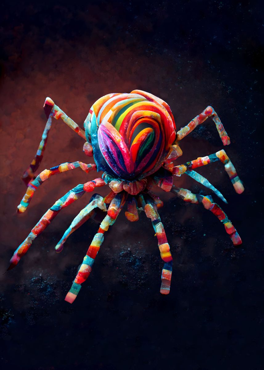 'Sweet Candy Spider' Poster, picture, metal print, paint by Sweetener ...