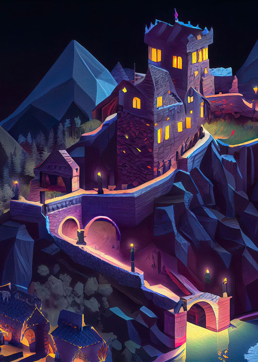 'Fantasy Castle' Poster, picture, metal print, paint by Chris Cupit ...