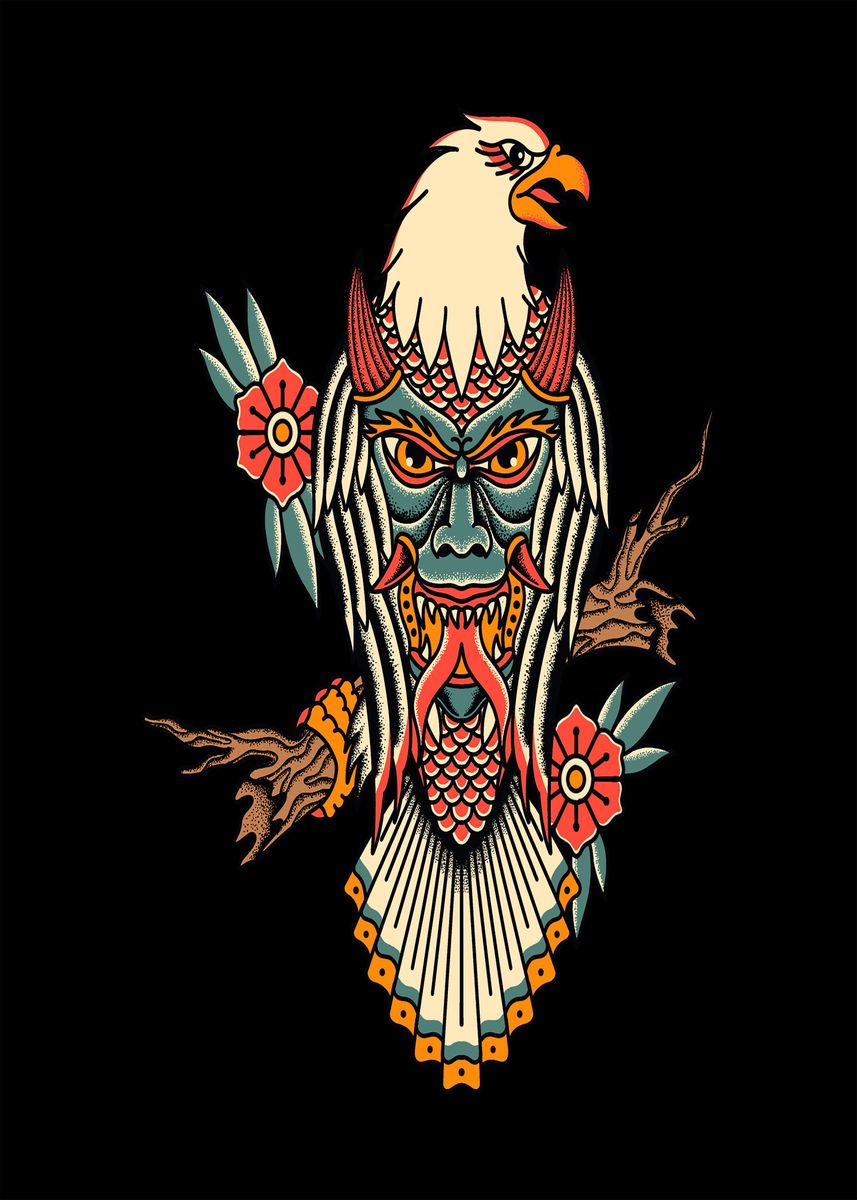 'Eagle Monster Tattoo Art' Poster, picture, metal print, paint by Arif ...