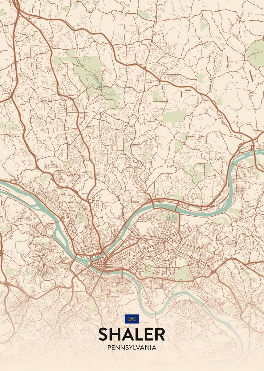 'Shaler PA' Poster, picture, metal print, paint by IMR Designs | Displate