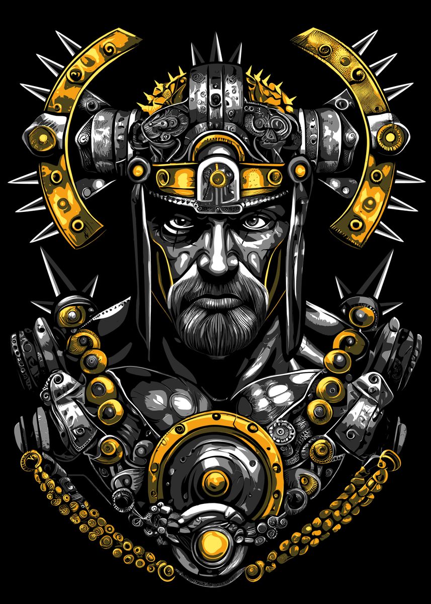 'God warrior with spikes' Poster, picture, metal print, paint by ...