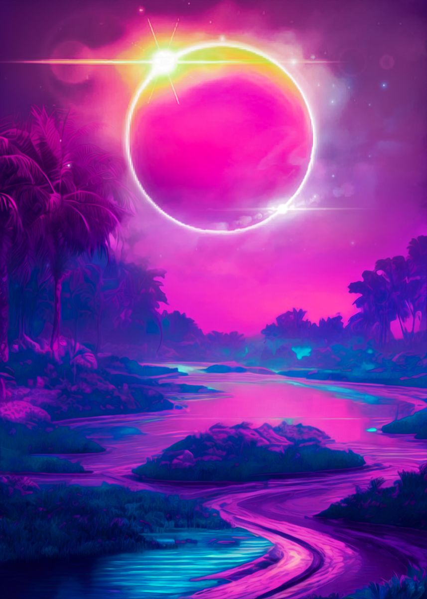 'VIBRANT SUN SET' Poster, picture, metal print, paint by Xi Designs ...