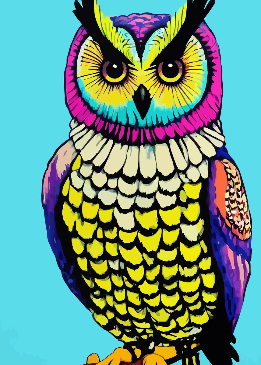 'Portrait of an Owl' Poster by Prawny | Displate