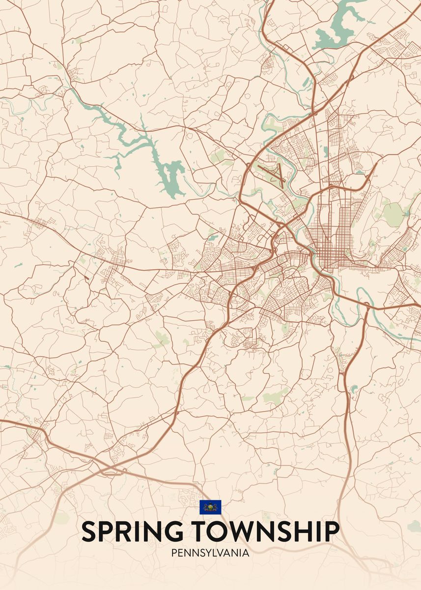 'Spring Township PA' Poster by IMR Designs | Displate